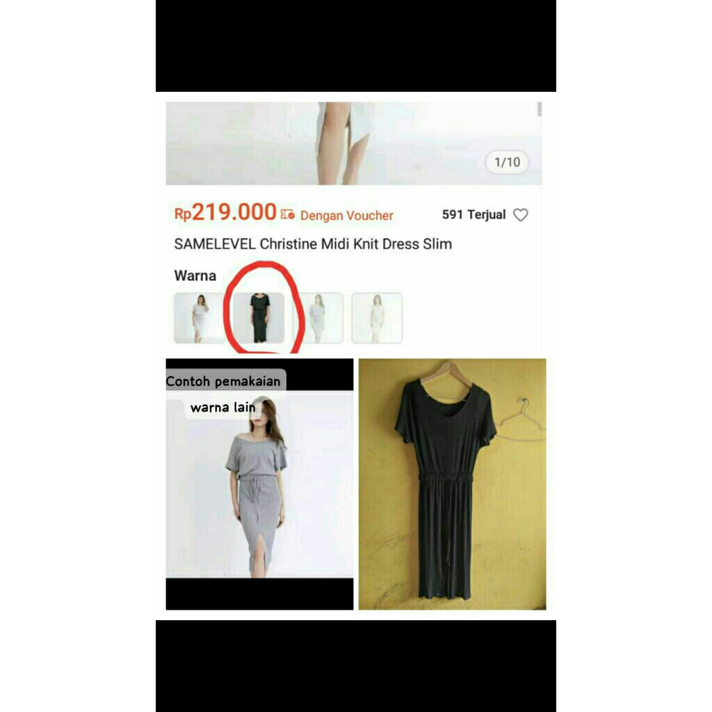 Jual dress 1x pkek ld 110 hitam misty | Shopee Indonesia