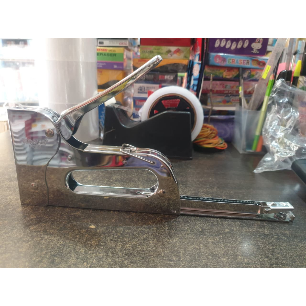 Jual Alat Staples Tembak Stapler Jepretan Gun Tacker Perekat Kardus ...