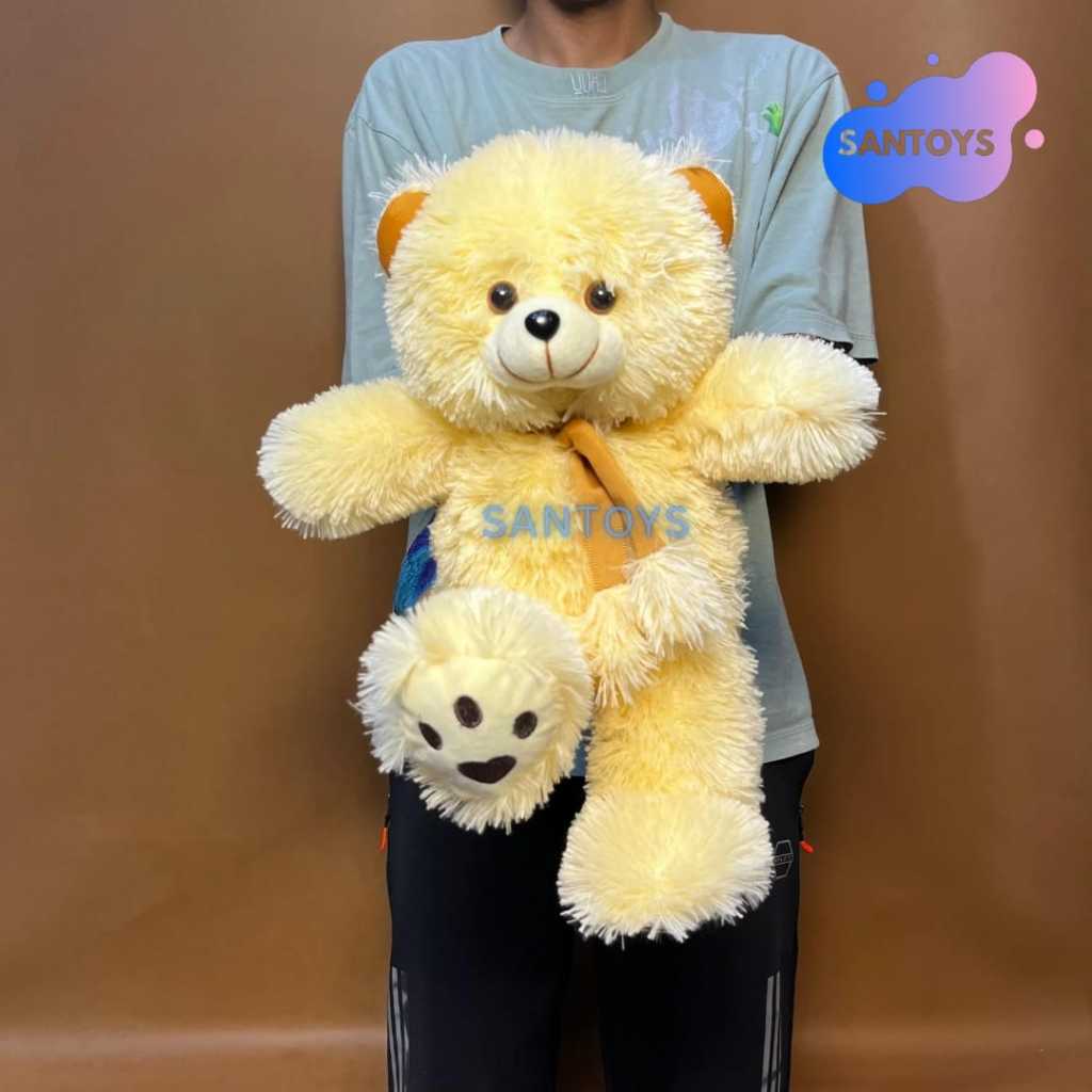 Jual Boneka Teddy Bear Telapak Syal Ukuran 40cm Hadiah atau Kado Mewah ...