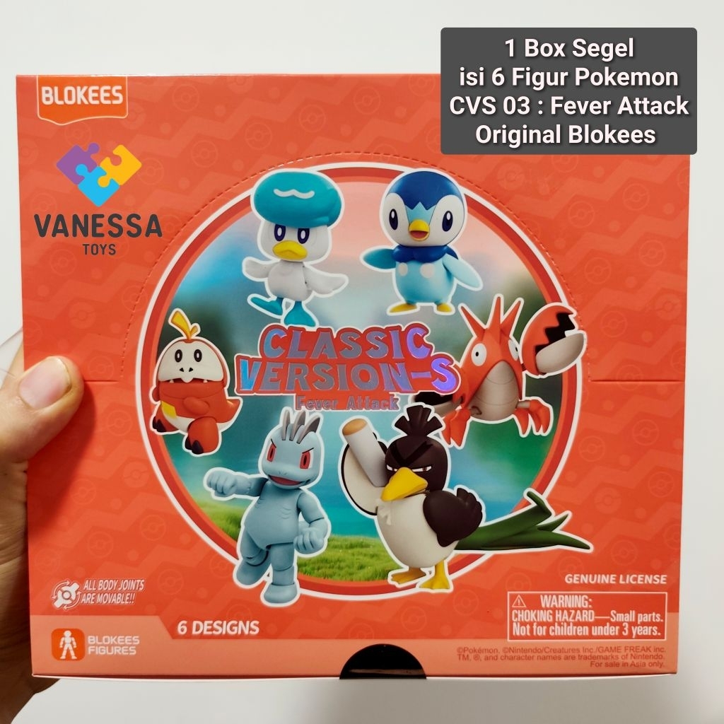 Jual (CVS 03) Blokees 1 Box Segel isi 6 Figur Pokemon Classic Version S ...