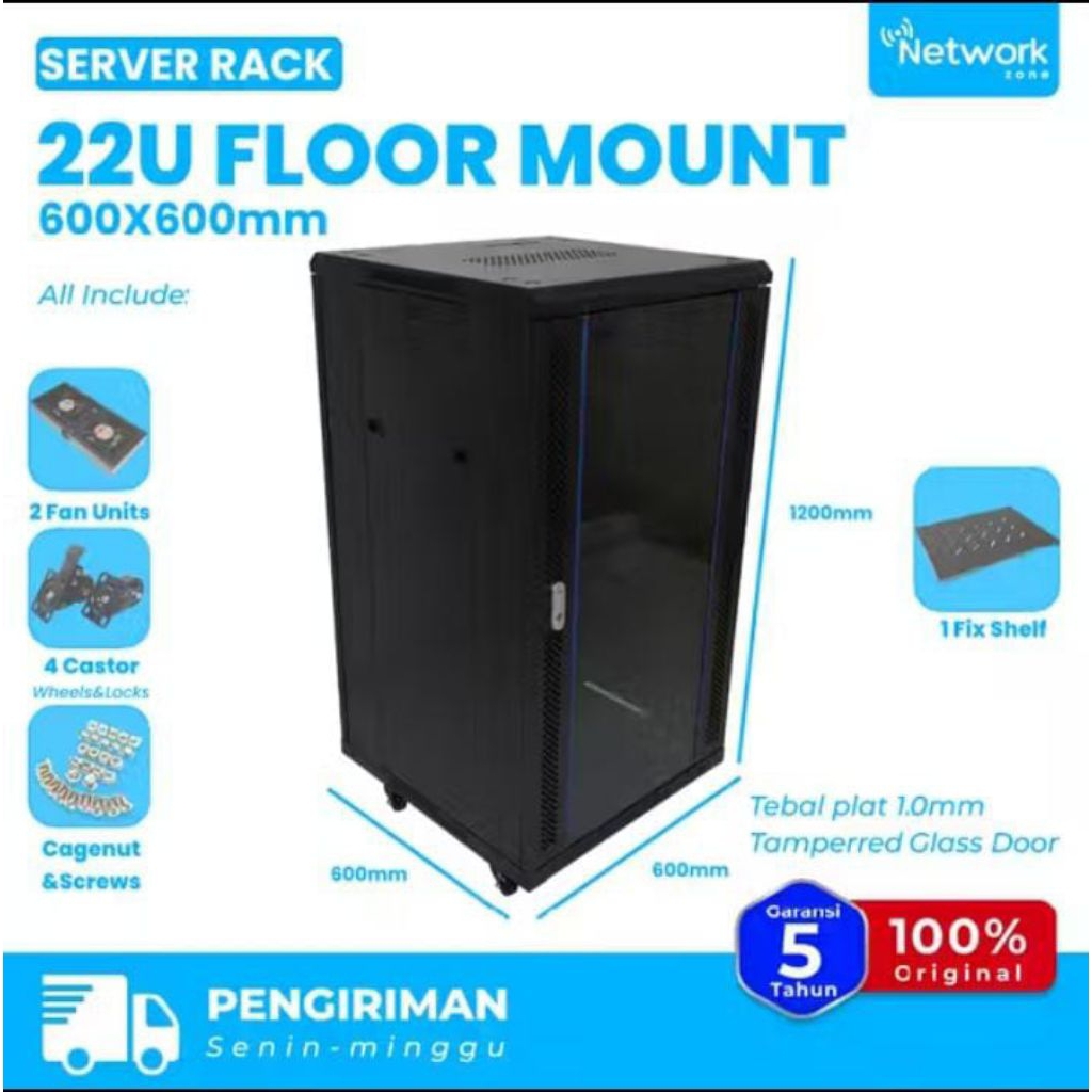 Jual Rak server 22U floor Mount rack 600x600x1200mm | Shopee Indonesia