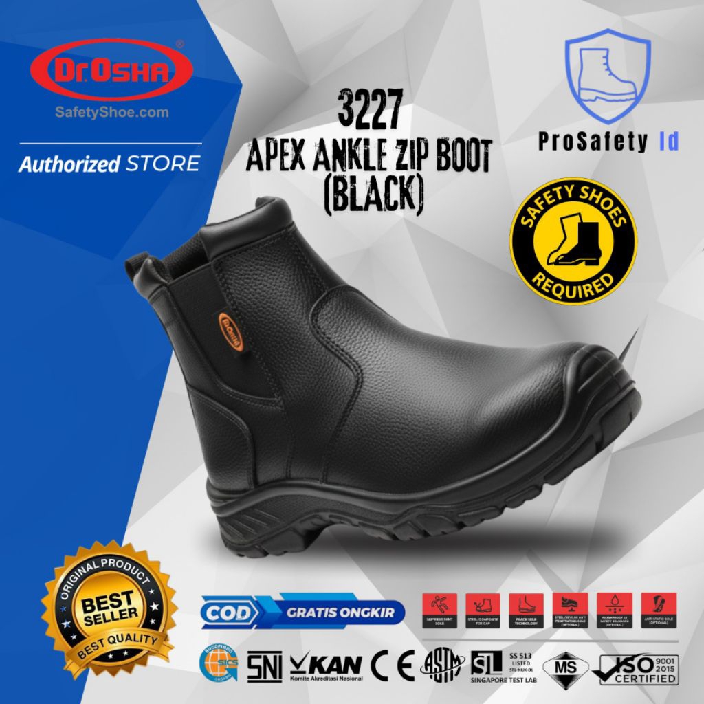 Jual Sepatu Safety Dr. Osha 3227 APEX Ankle Boot Sepatu Kerja Pria ...