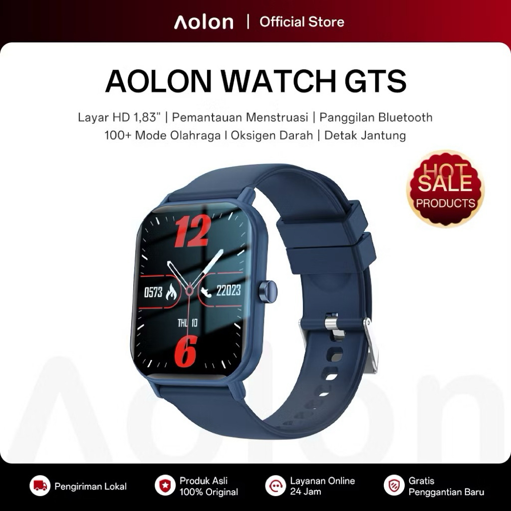 Jual jam tangan Aolon GTS Jam Smartwatch Original Running Pace Custom ...