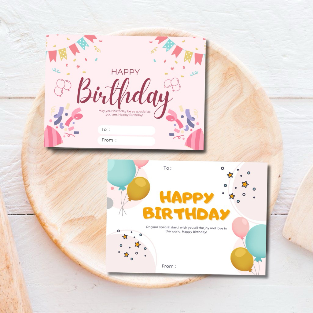 Jual GREETING CARD ULTAH HAPPY BIRTHDAY KARTU UCAPAN FREE DESAIN CUSTOM ...
