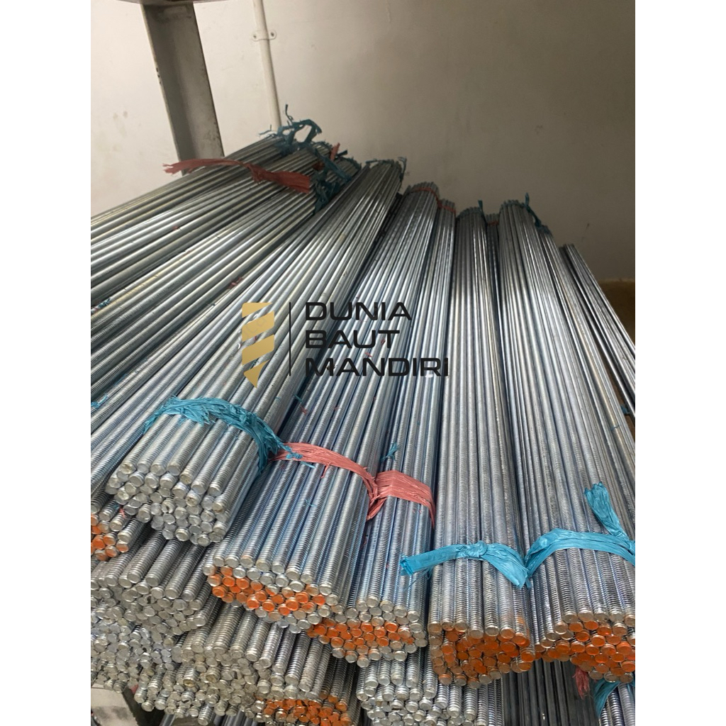 Jual Long drat M-8 putih galvanis | as drat m8 x 1 meter putih besi ...