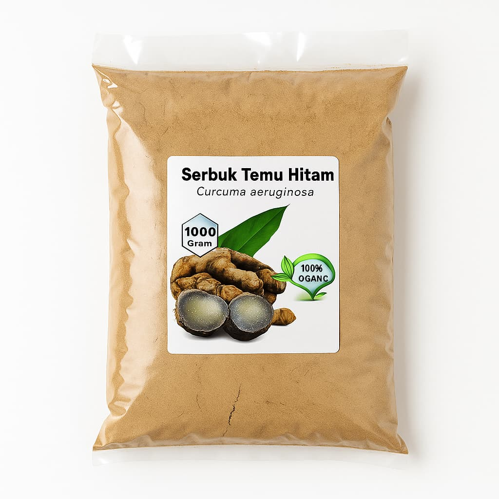 Jual Bubuk Temu Hitam Asli 1000Gram - Bubuk Temu Ireng Ori Tanpa ...