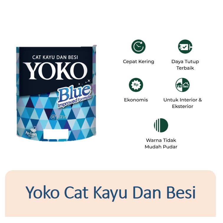 Jual Yoko Avian Cat Minyak 1 kg/ Cat Minyak Yoko Blue Improved Formula ...