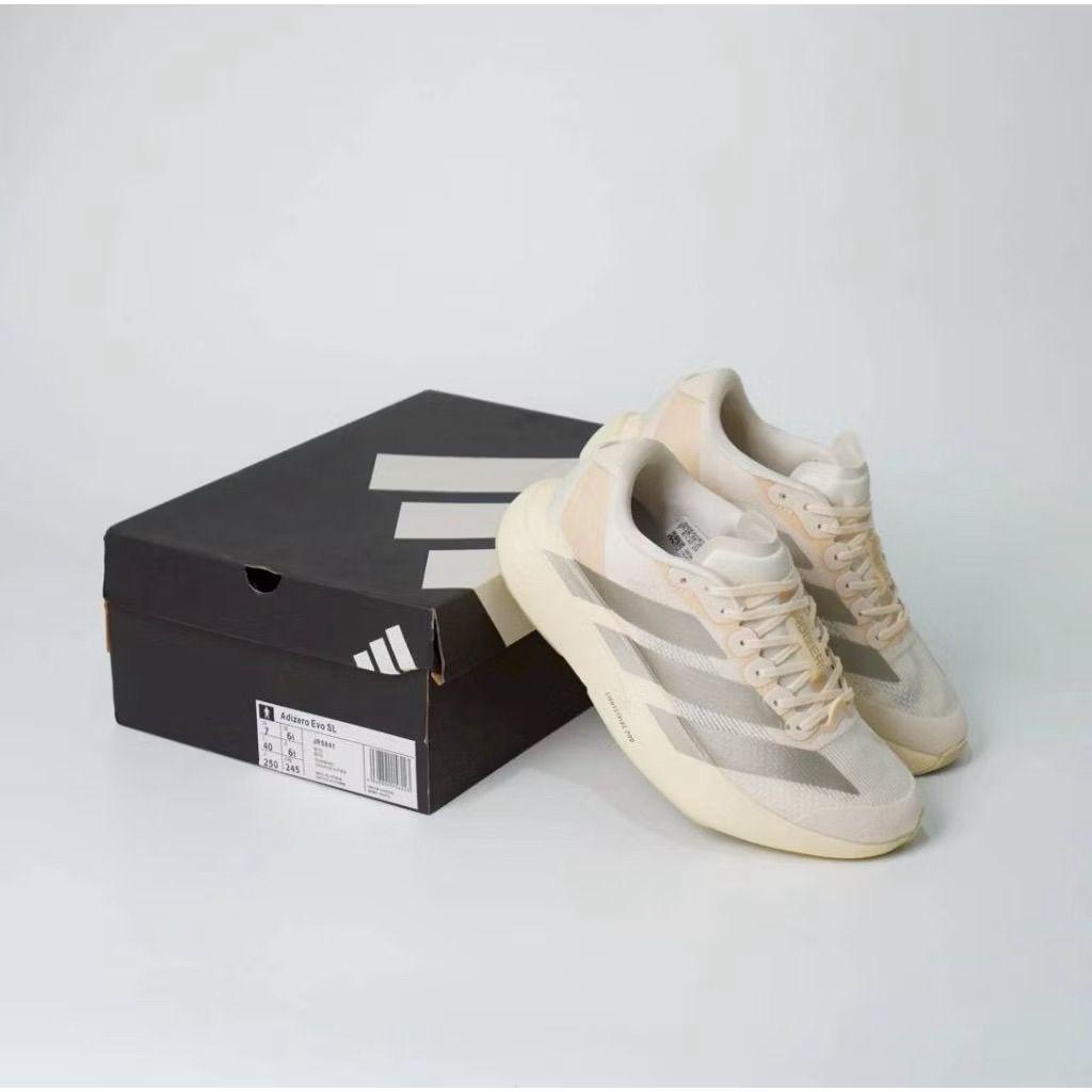 Jual sepatu runing Adidas Adizero Evo SL - Beige Wonder White | Shopee ...