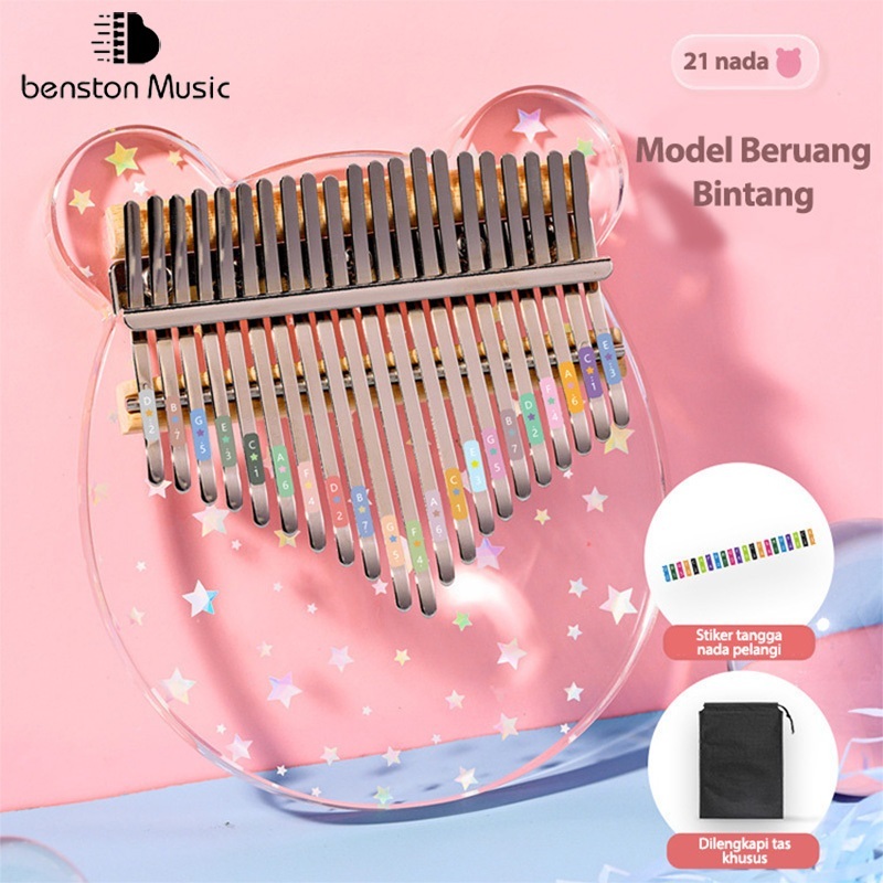 Jual Benston Music- Piano jari kristal 17 nada /21 nada – kalimba untuk ...