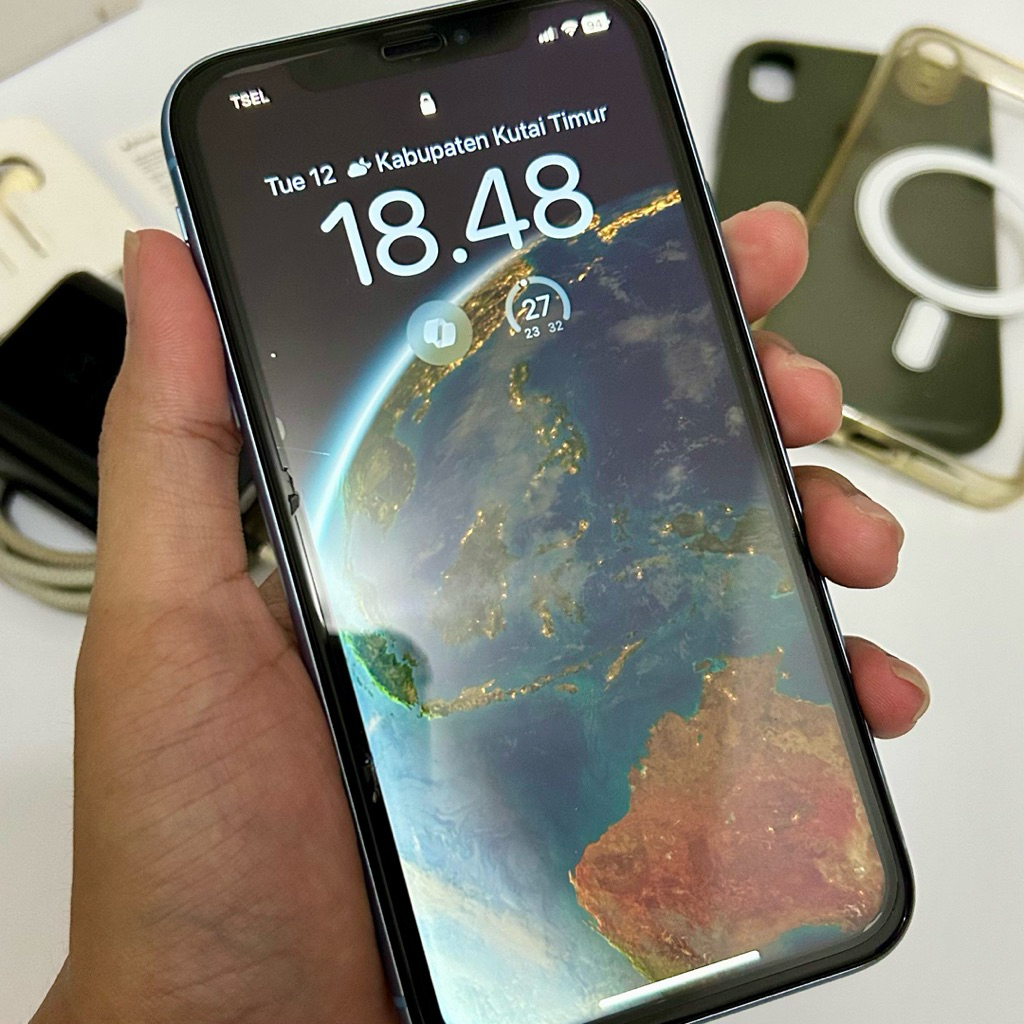 Jual iPhone XR 128GB Biru Second/seken | normal - terawat | Shopee ...