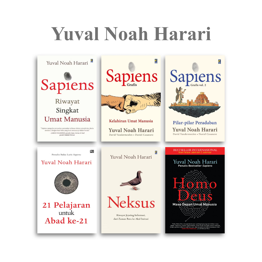 Jual Buku 21 Pelajaran untuk Abad ke-21 Homo Deus Sapiens Neksus Yuval ...