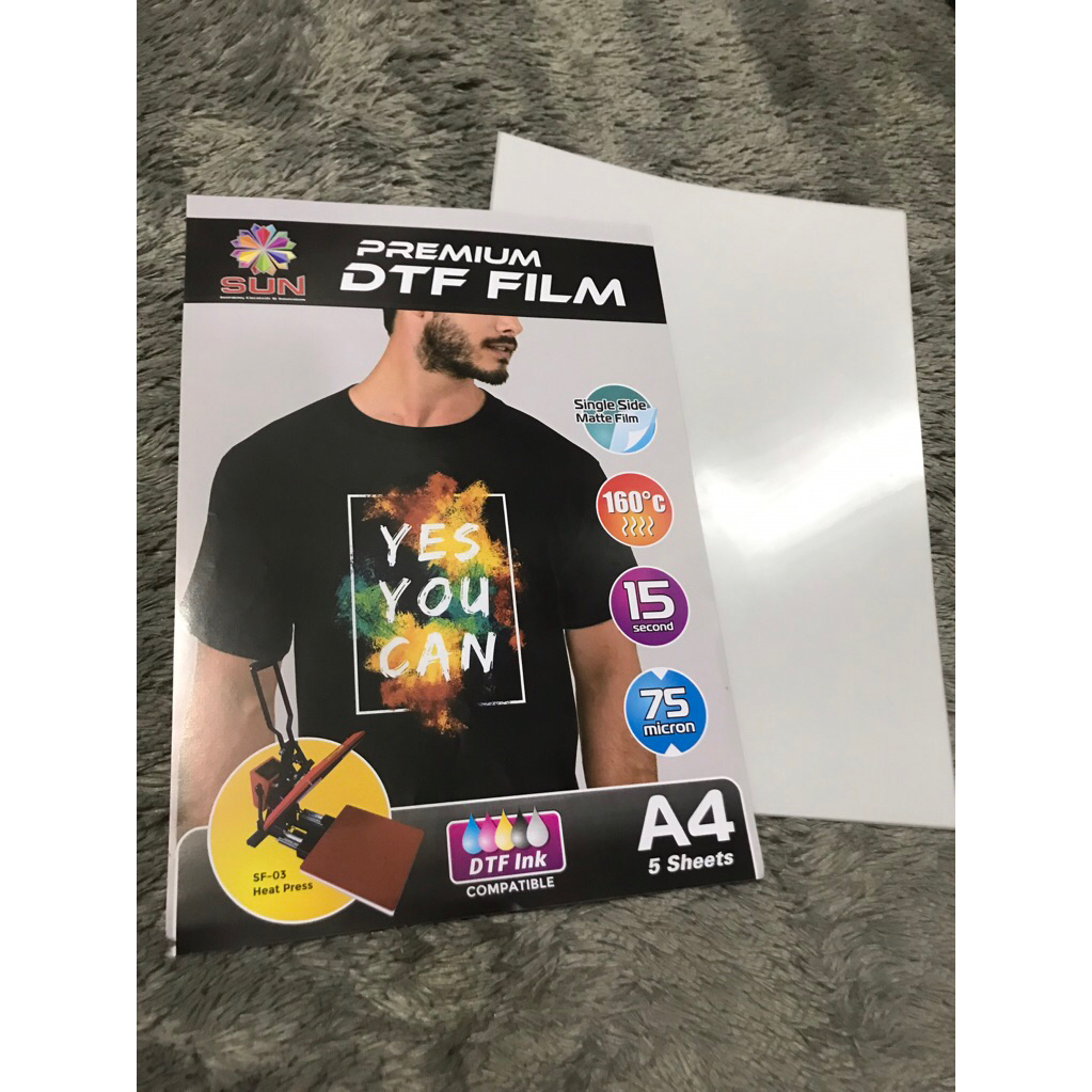 Jual Kertas Film Sablon DTF Transfer Paper A4 /A3 75 micron - SUN ...