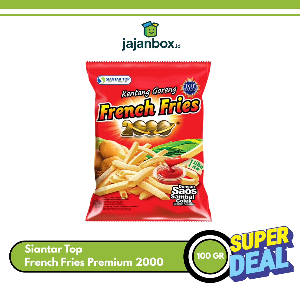 Jual Siantar Top French Fries Premium 2000 Snack Kentang 100 GR ...