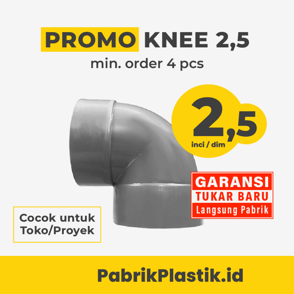 Jual PROMO Knee 2,5 inci / Keni 2,5 dim | PabrikPlastik.id - Pipa Merek ...