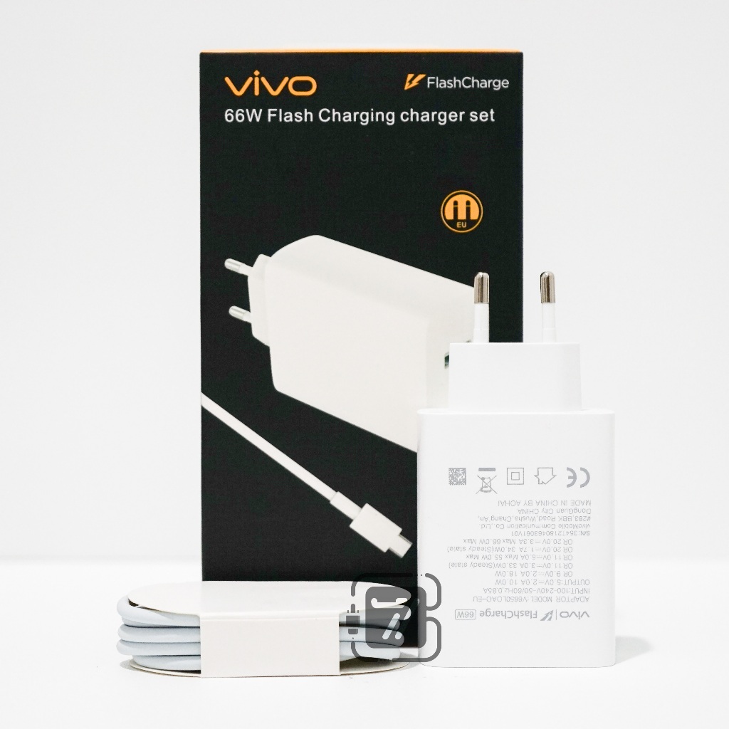 Jual Charger Vivo 66W Type C Flash Charger V27 V27e V25 V23 X80 T1 Pro ...
