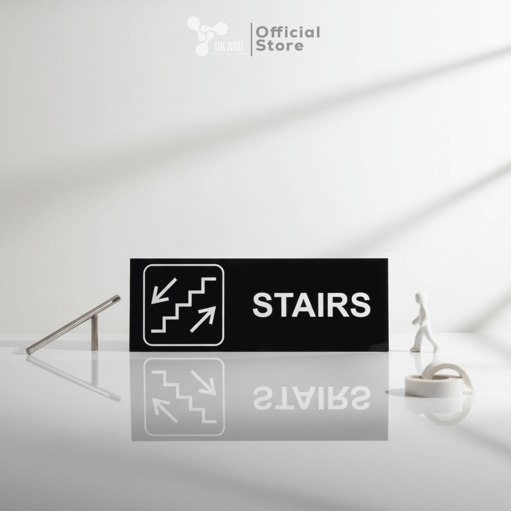 Jual UKAMI Sign Board Stairs Acrylic - Tanda Label Akrilik Tangga UV ...