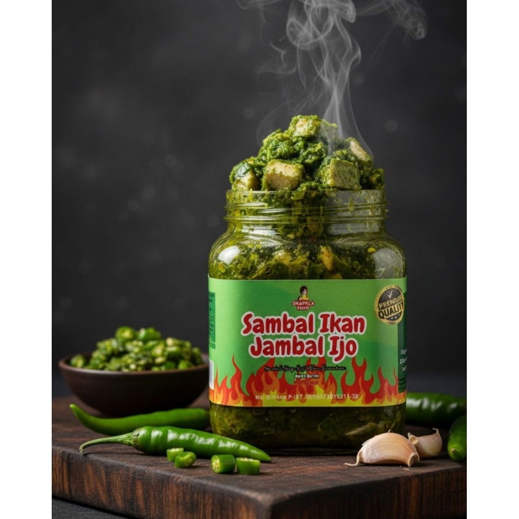 Jual Sambal Sambel Ikan jambal ijo Pedas Mantep Premium 160 Gram ...