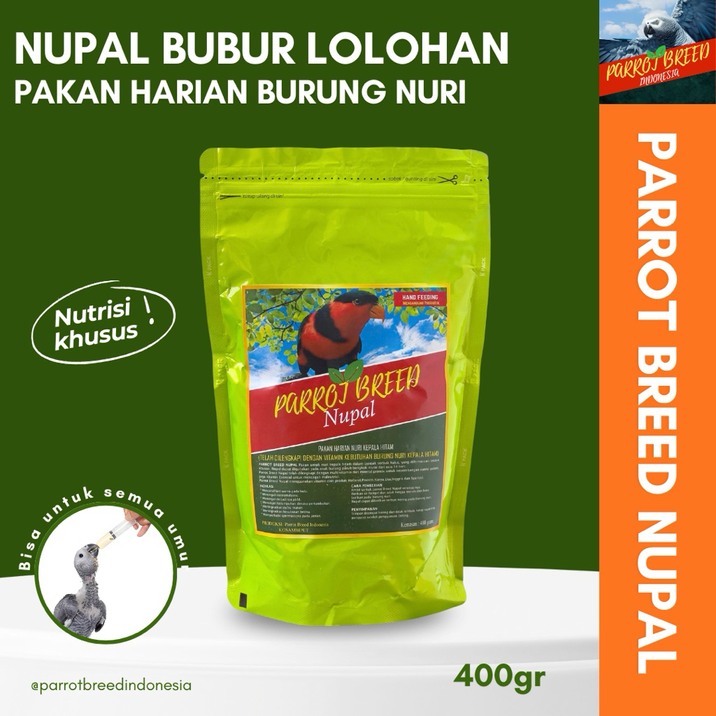 Jual NUPAL Pakan Harian Nuri Paltem 400g – Bubur Lolohan Untuk Burung ...