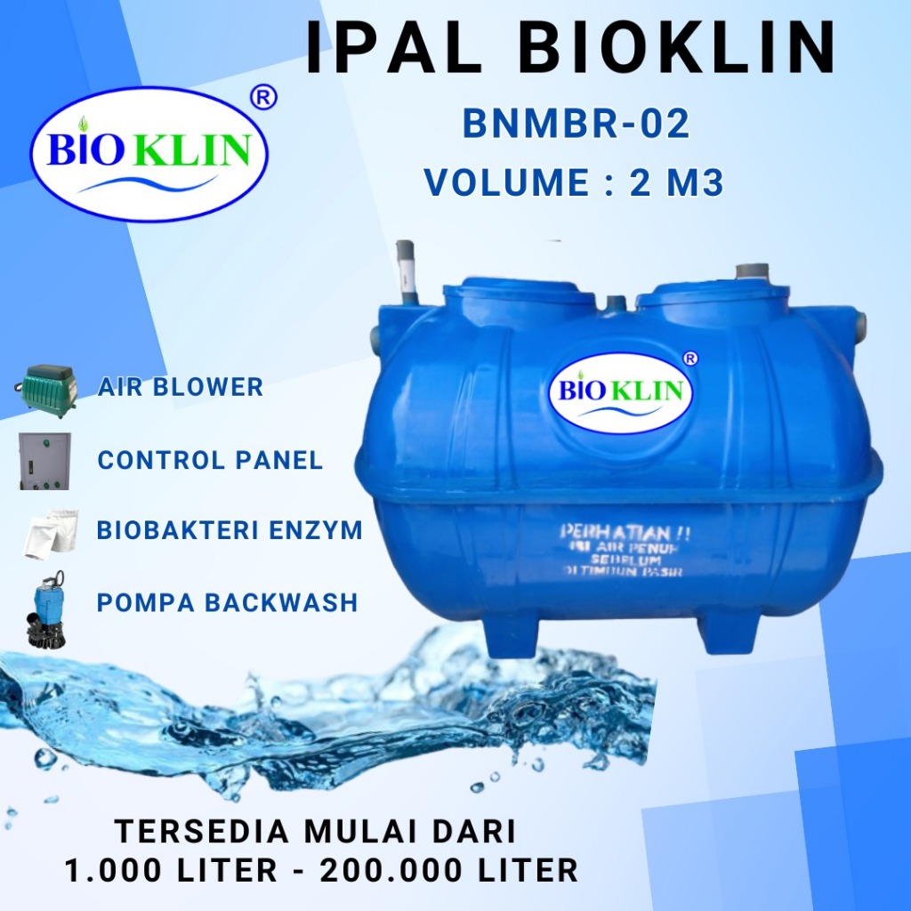 Jual ipal bnmbr 2 m3 ipal mbg bioklin,BIOKLIN IPAL MBG, MBG IPAL 2000 ...