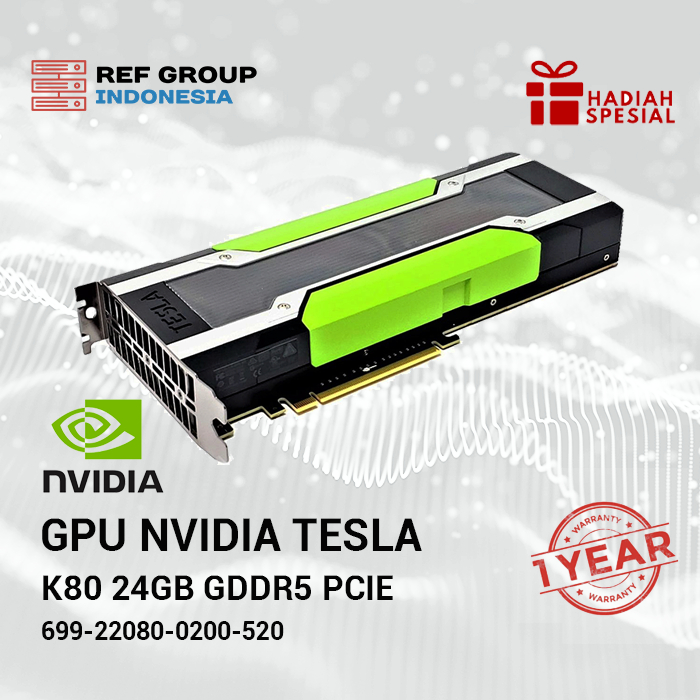 Jual VGA Server NVIDIA Tesla K80 24GB GDDR5 (Dual GPU) GPU Server AI ...