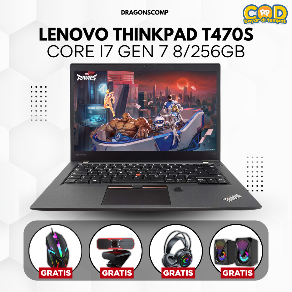 Jual Laptop Lenovo Thinkpad T470S Core i7 Ram 8GB/256GB - Laptop Murah ...