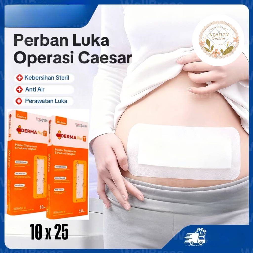 Jual PLESTER DERMAFIX Transparan +PAD 10x25 cm Plester Pasca Cesar ...