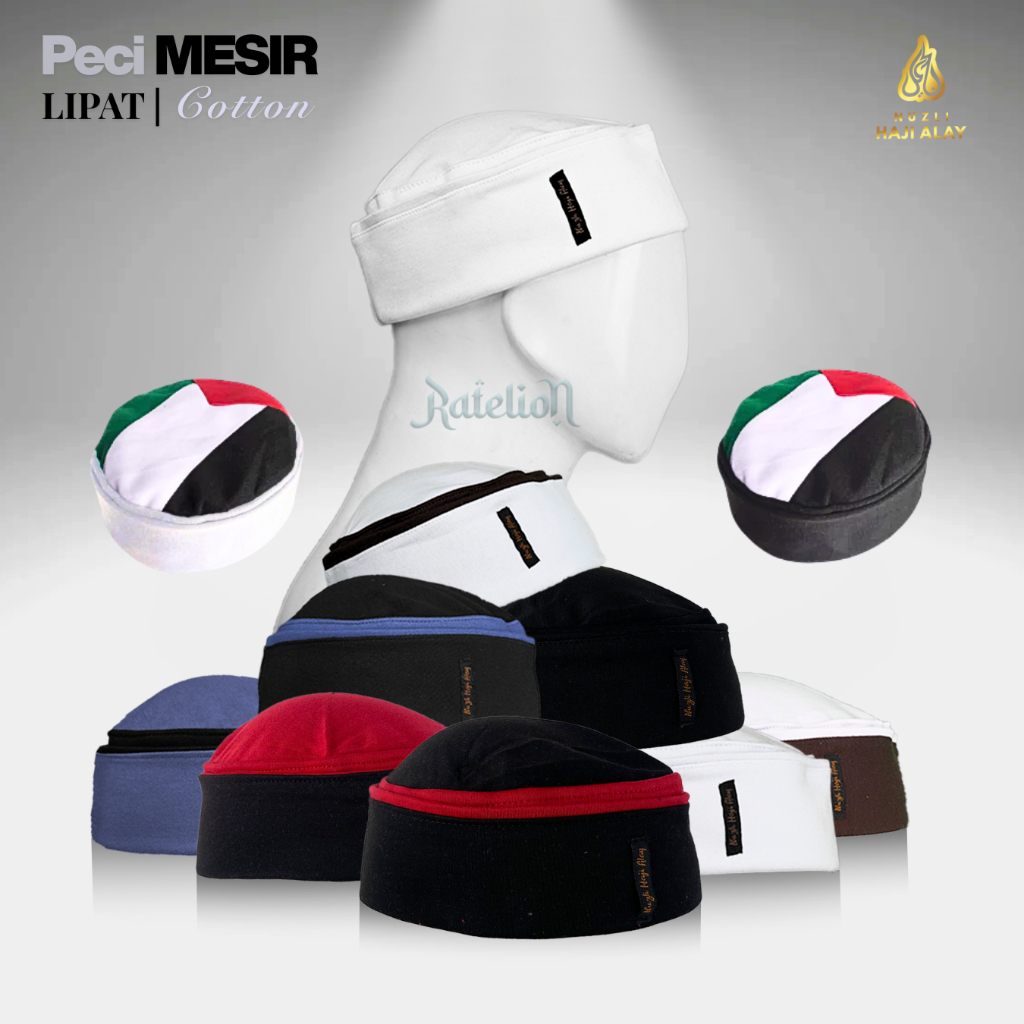Jual Peci Lipat Khas MESIR Premium Kopiah HABASYA Palestina Pria Biru ...