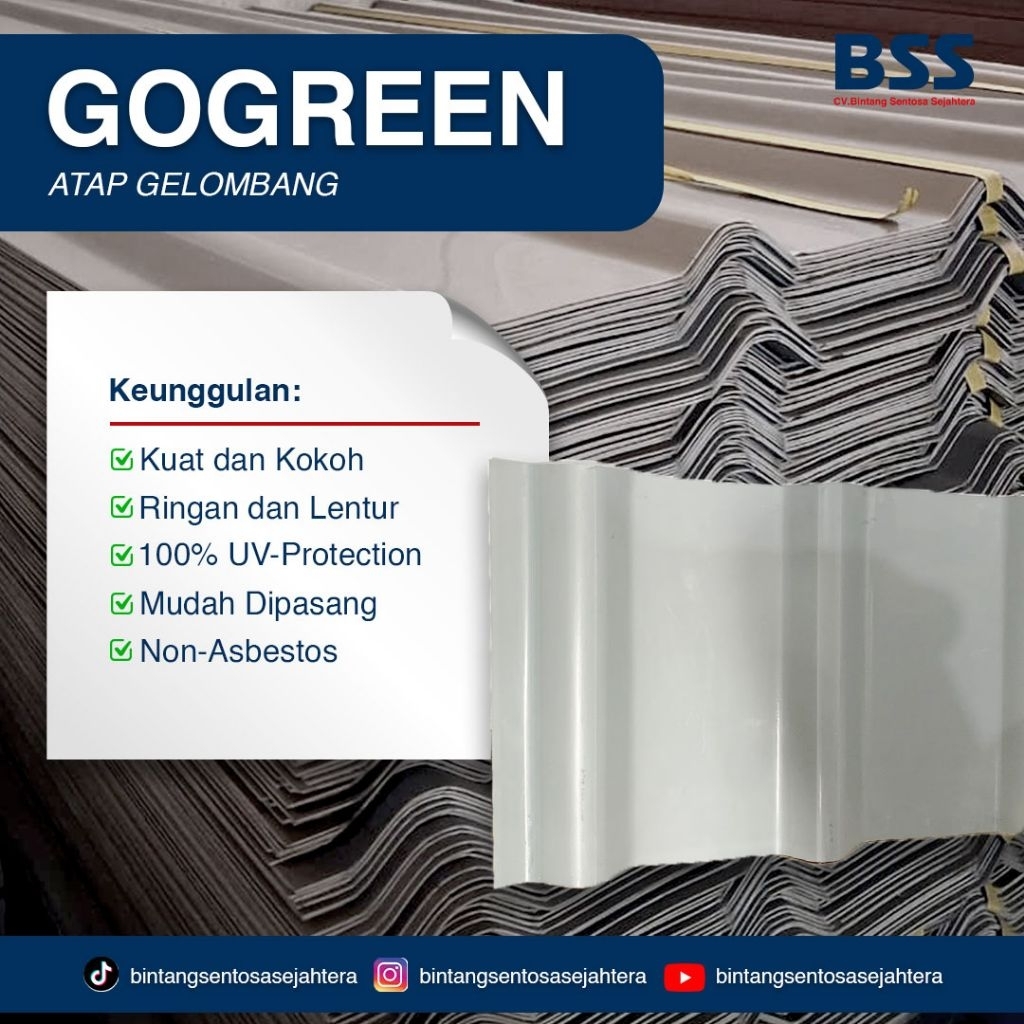 Jual Atap Gelombang Spandek Go Green Warna Grey Grand Roof Multi Roof ...