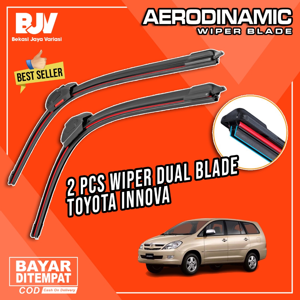 Jual AERODINAMIC Wiper Mobil Dual Blade - Toyota Innova 2004 - 2014 ...