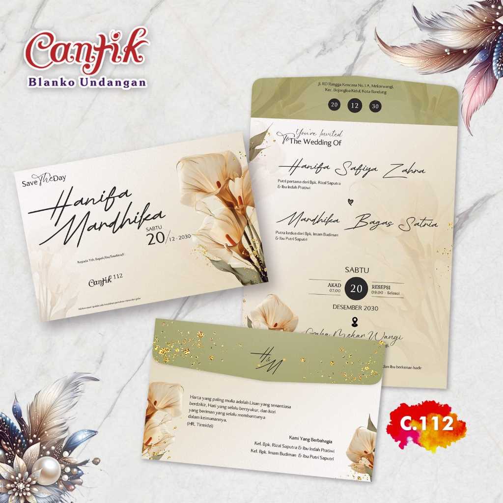Jual Blangko Undangan Cantik 112| Blangko Undangan | Blangko Kosong ...