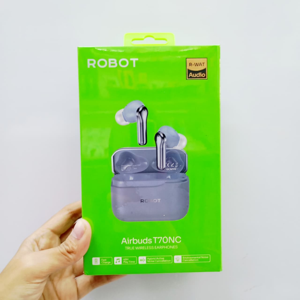 Jual ROBOT TWS Airbuds T70NC Wireless Earbuds ANC ENC Earphone Headset ...