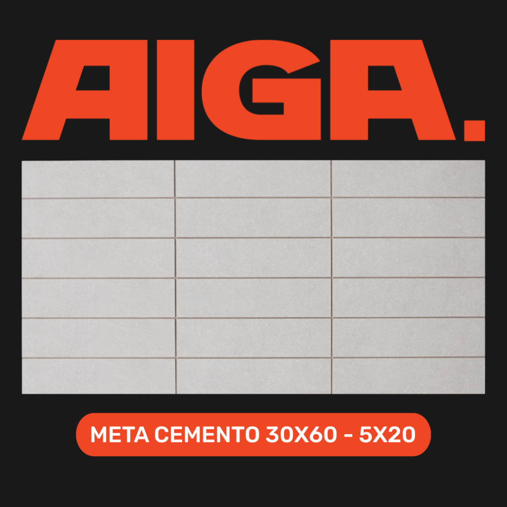Jual AIGA Meta Cemento 30x60 cm (5x20 cm) Pre-cut Tiles | Shopee Indonesia