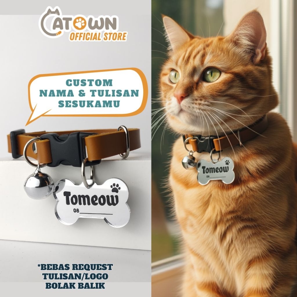 Jual Catown D007 - Kalung Kucing dan Anjing Kecil Custom Nama | Tag ...