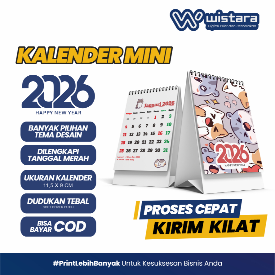 Jual KALENDER MINI 2026 | KALENDER MEJA 9x11,5 CM | KALENDER AESHTETIC ...