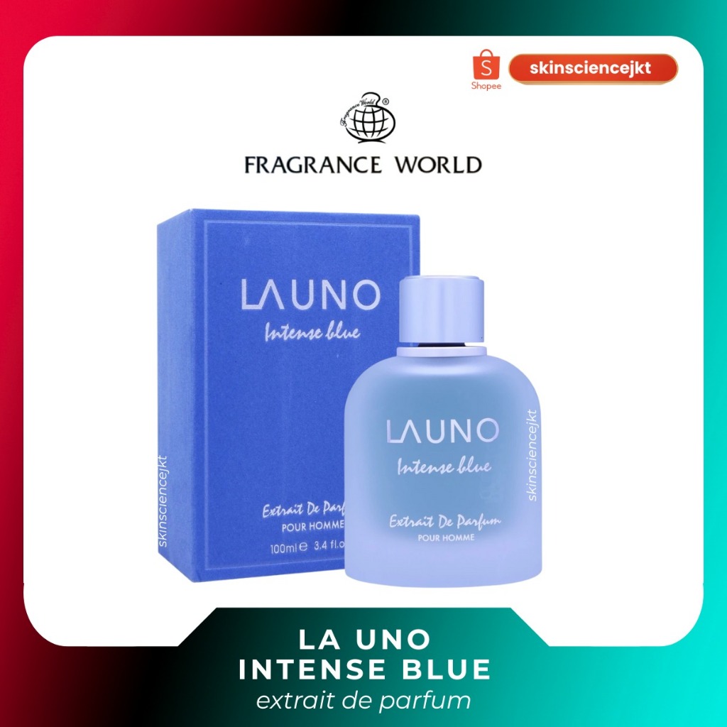 Jual Fragrance World La Uno Intense Blue Pour Homme Extrait de Parfum ...