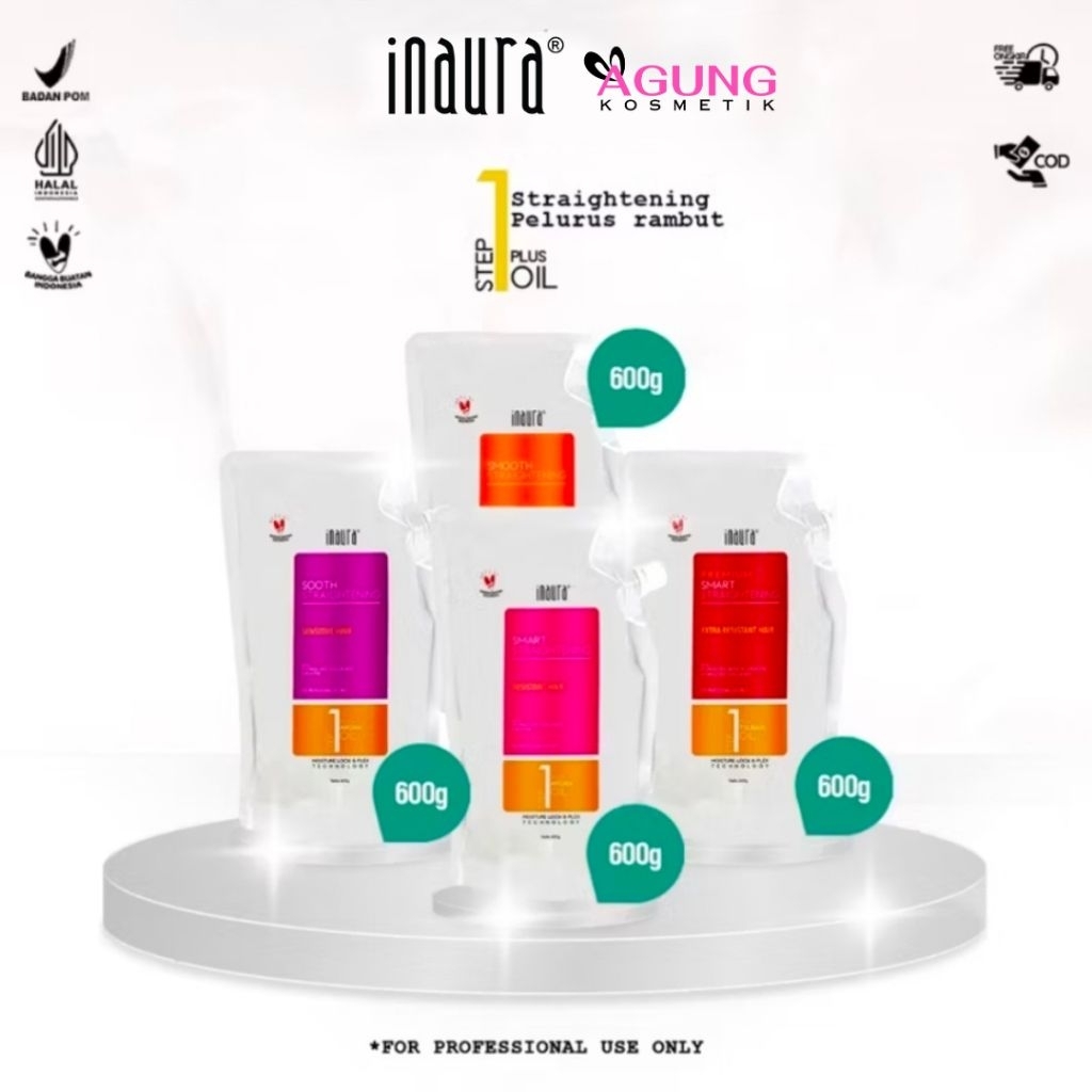 Jual INAURA Straightening Step 1 Pouch 600ML | Pelurus Rambut Inuara ...