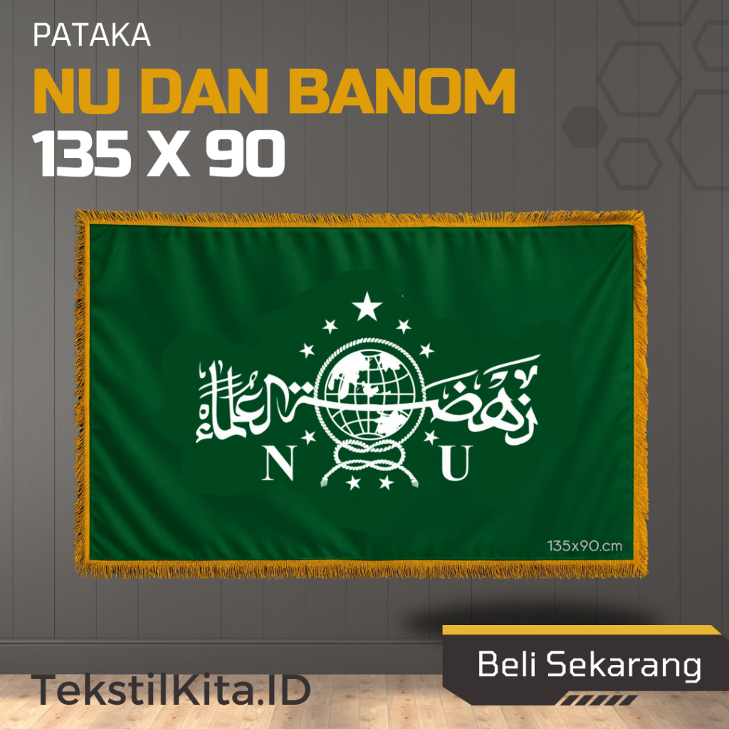 Jual Tekstilkita.id - Bendera Pataka Custom / Nahdlatul Ulama / Banom ...