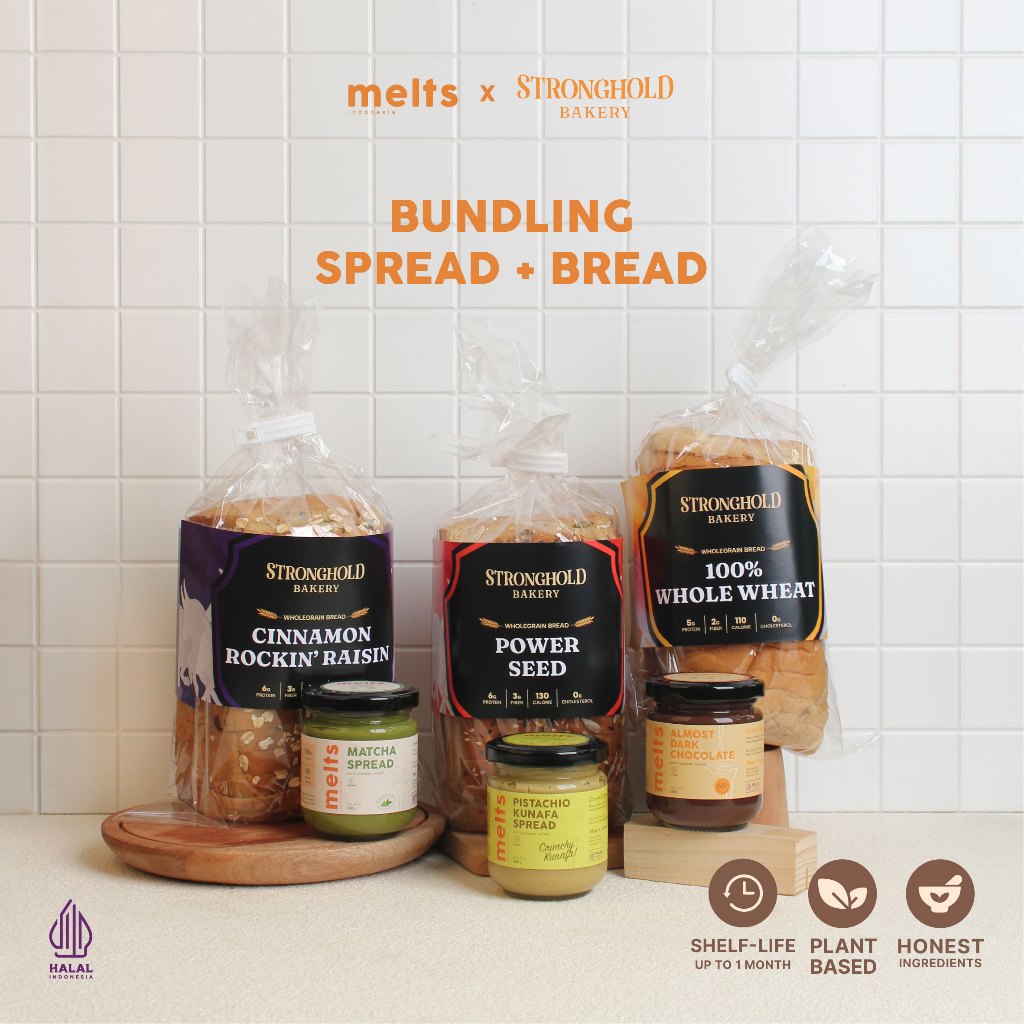 Jual Stronghold bakery x Melts - Roti gandum dan selai Melts | Vegan ...