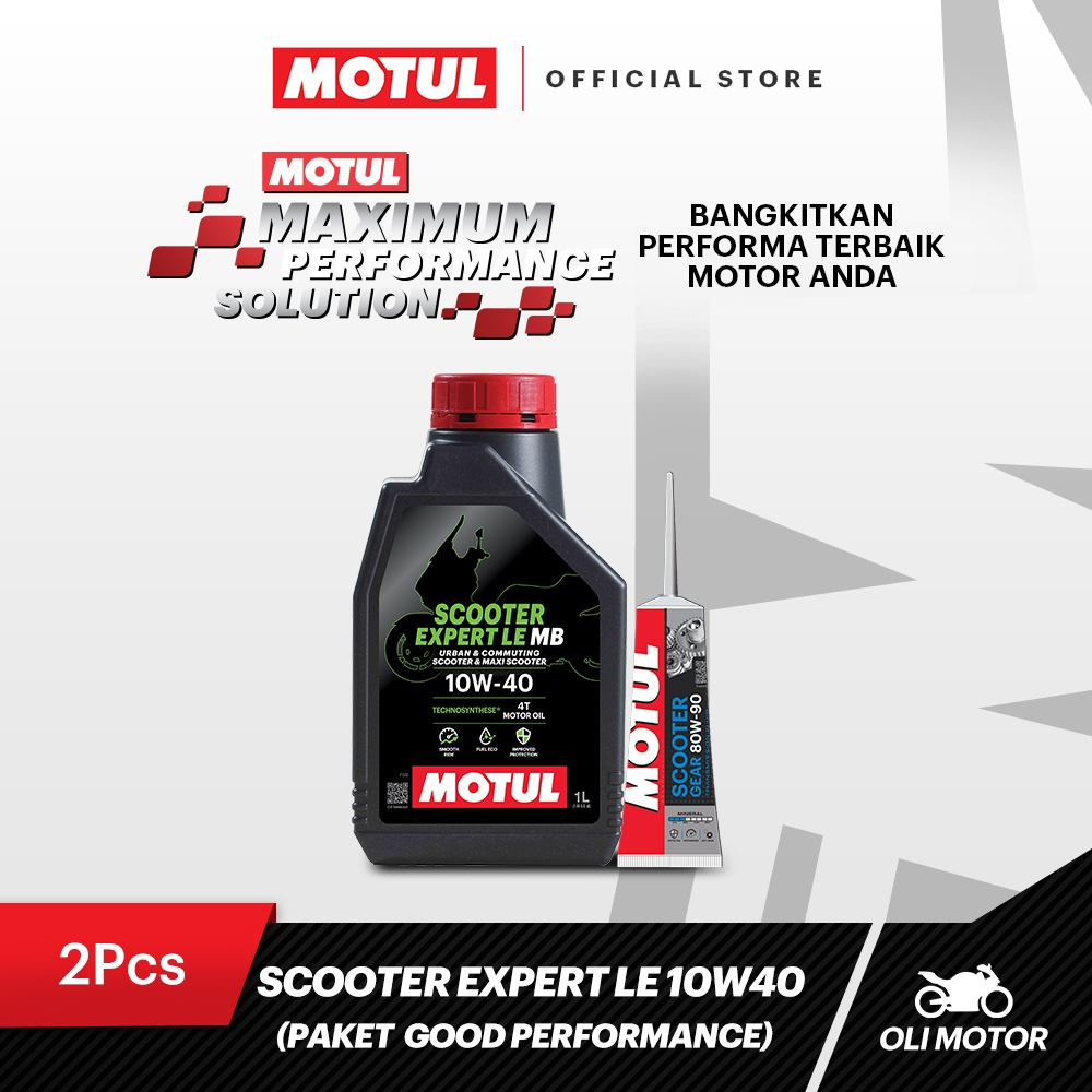 Jual MOTUL SCOOTER EXPERT LE 10W40 (PAKET GOOD PERFORMANCE) | Shopee ...