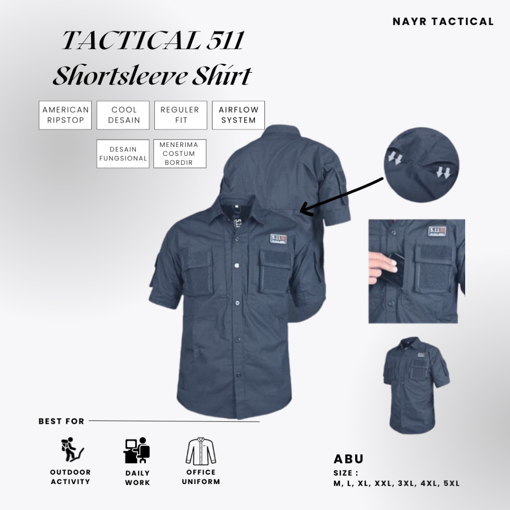 Jual Kemeja Kerja Lapangan American Ripstop Outdoor Seragam Tactical ...