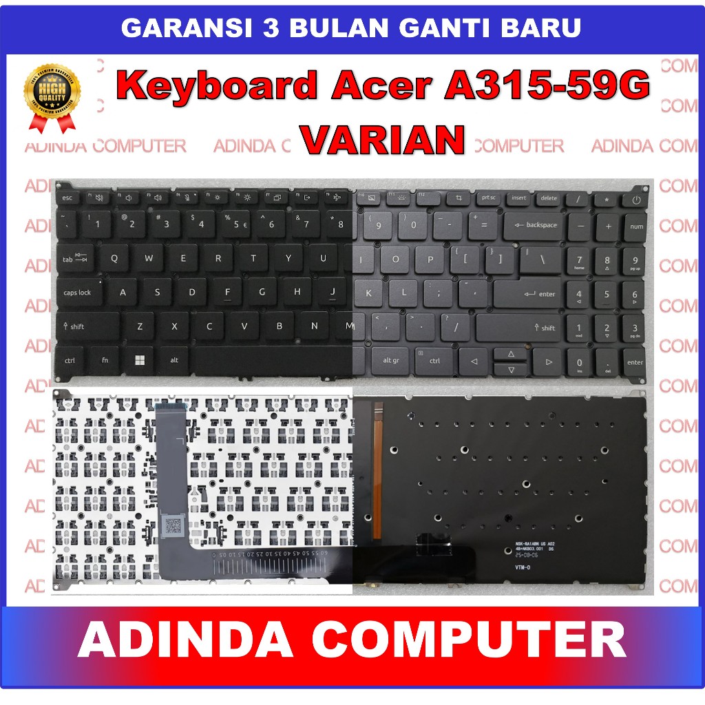 Jual Keyboard Acer Aspire 3 A315-24 Aspire 5 A515-47 A515-57 A515-57G ...