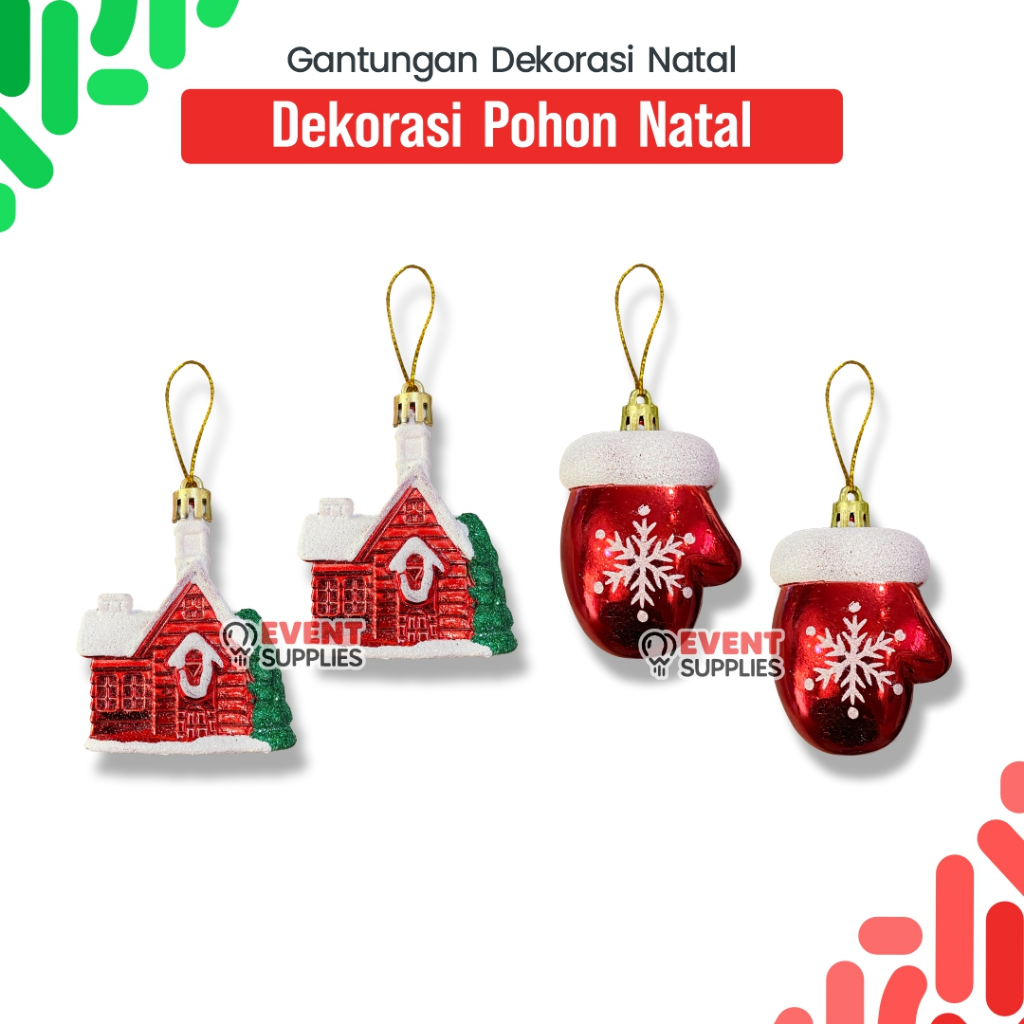 Jual Ornament Natal Gantungan Pohon Natal Merry Christmas 3D Mini ...