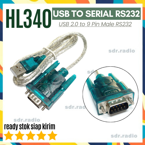 Jual Kabel Adapter USB to Serial RS232 UART DB9 MALE HL-340 HL340 CH340 ...
