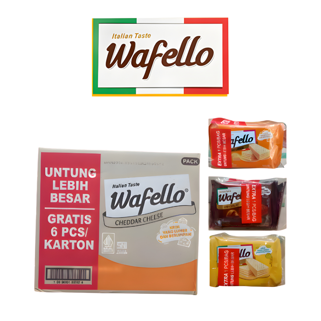 Jual WAFELLO 1 DUS ISI 60 EXTRA 6 PCS 3 RASA @38GR wafelo | Shopee ...