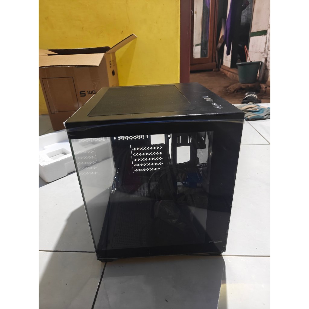 Jual FSP S140 Lite CasingHITAM PC SFF Mini ITX Micro ATX Tempered Glass ...