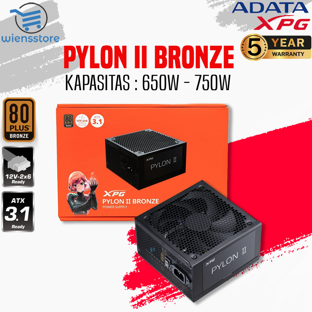 Jual ADATA XPG PYLON II BRONZE 650W – 750W 80 Plus Bronze Power Supply ...