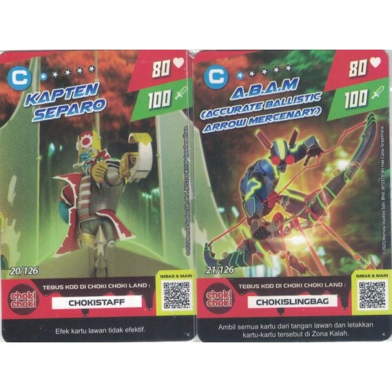 Jual Kartu Choki Choki Boboiboy Monsta Galaxy VERSI/BATCH 2 Free Coklat ...