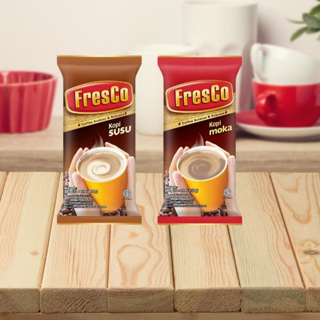 Jual Kapal Api FresCo Kopi Susu dan Moka Sepack Isi 10 Sachet | Shopee ...