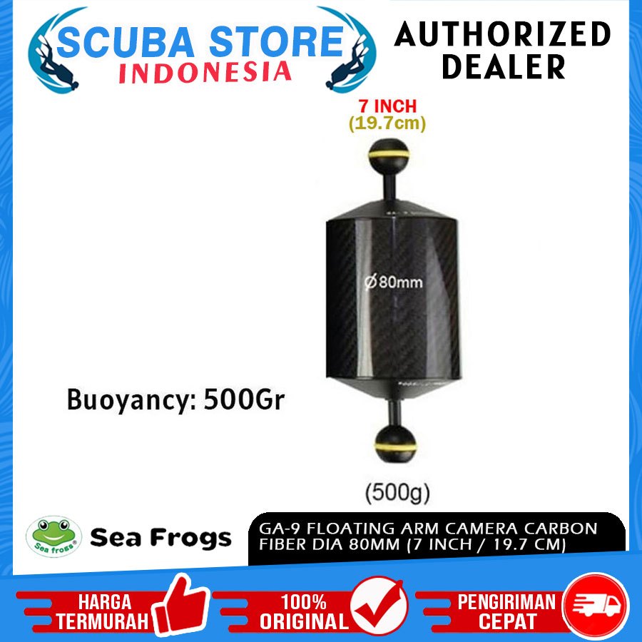 Jual GA-9 Sea Frogs Floating Arm Seafrogs Carbon D=80mm 500Gr Float ...