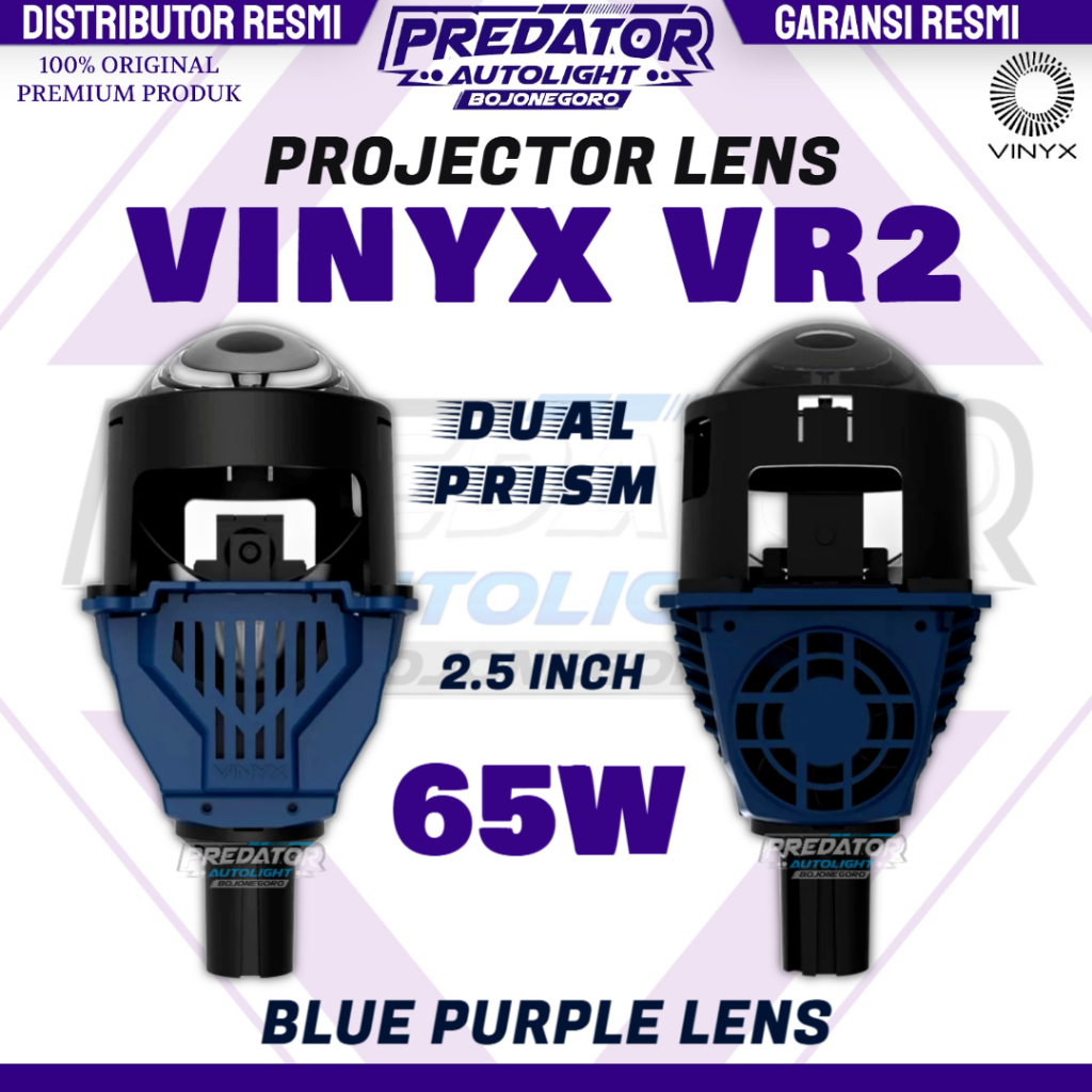Jual PROJECTOR LENS BILED VINYX VR2 BILED PROJECTOR 2.5 INCH DUAL PRISM ...